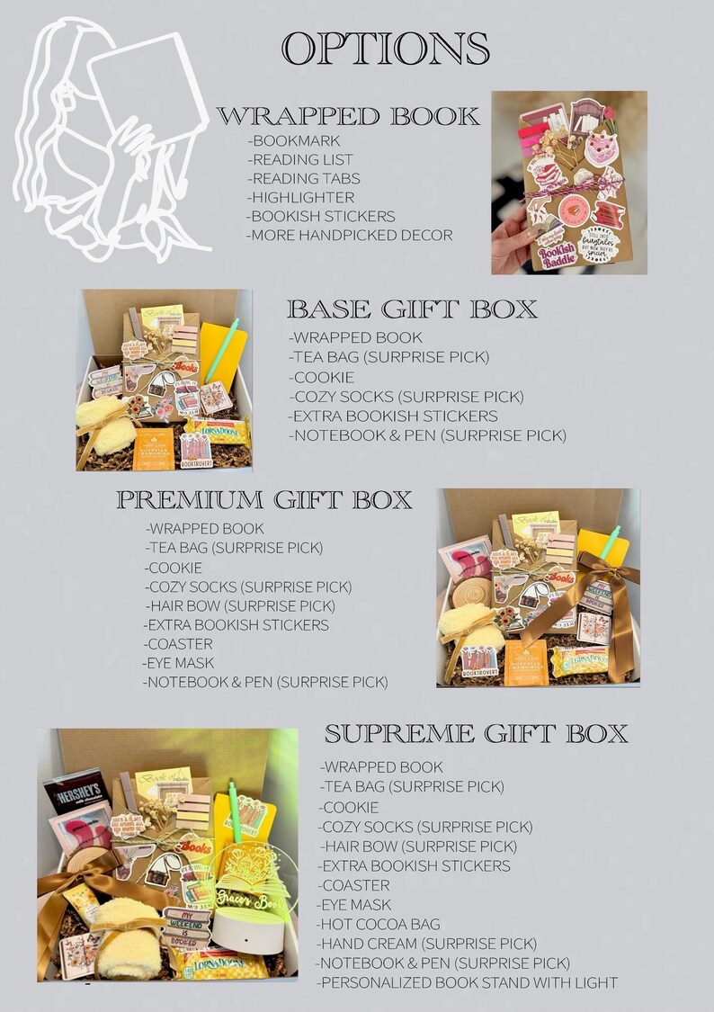 Bookworm Gift, Blind Date With a Book Box, Dark Romance Book Box, Gift ...