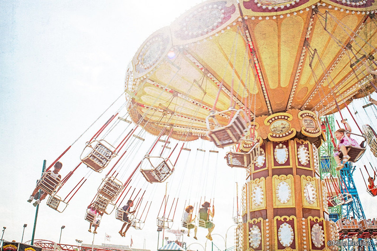 Nostalgic Theme Park Photography // Large Print Carousel // Theme Park ...