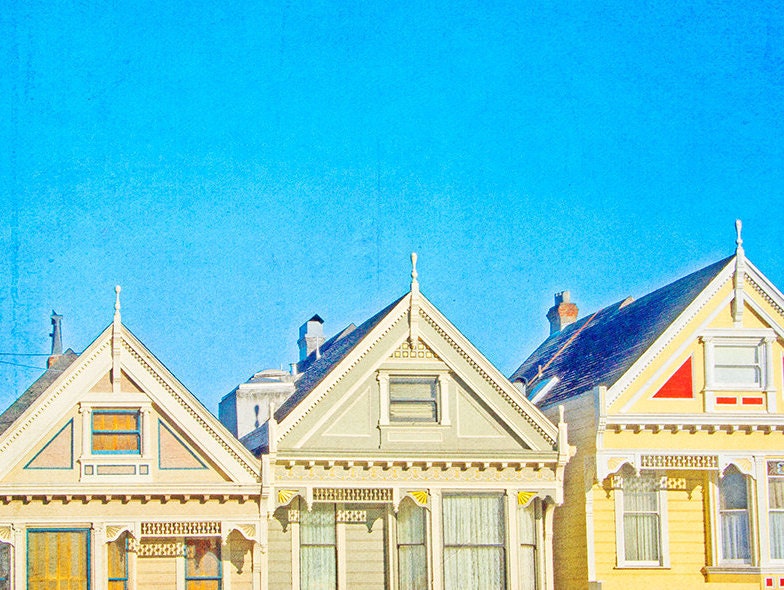 San Francisco Painted Ladies Print // Large Scale Print of Painted ...