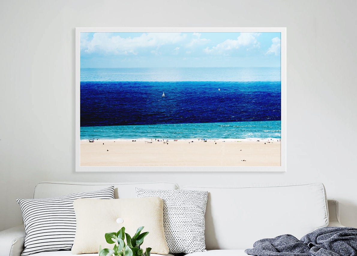 Beach Photography Collage // Large Beach Photography // Large Wall Art ...