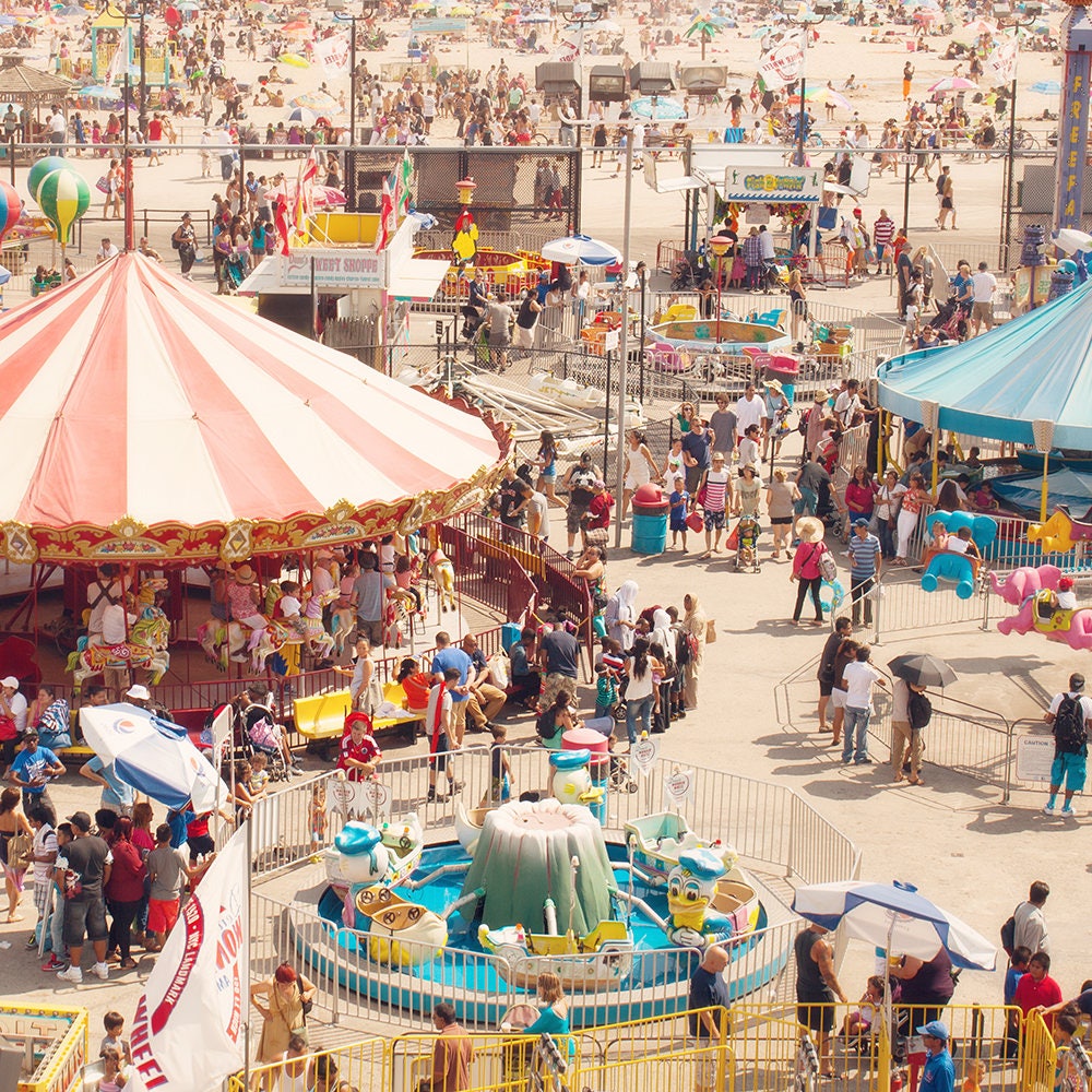 Nostalgic Boardwalk Carnival // Set of Two Prints // Carnival ...