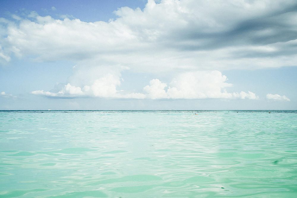 Large Scale Print Living Room Art // Ocean Beach Photography // Blue ...