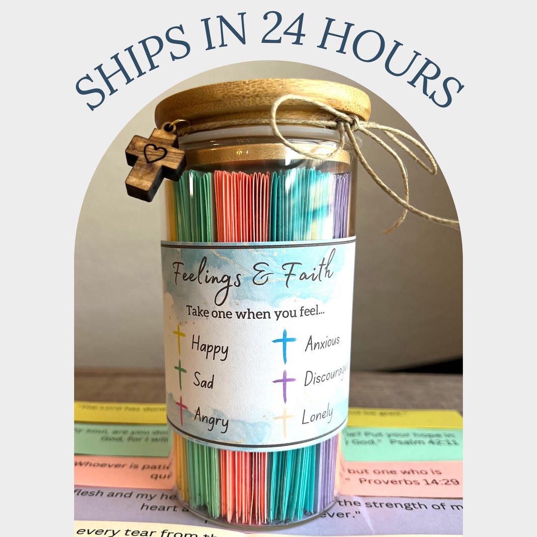 Bible Verse Jar With Scripture Prayer Box for Encouragement Christian ...