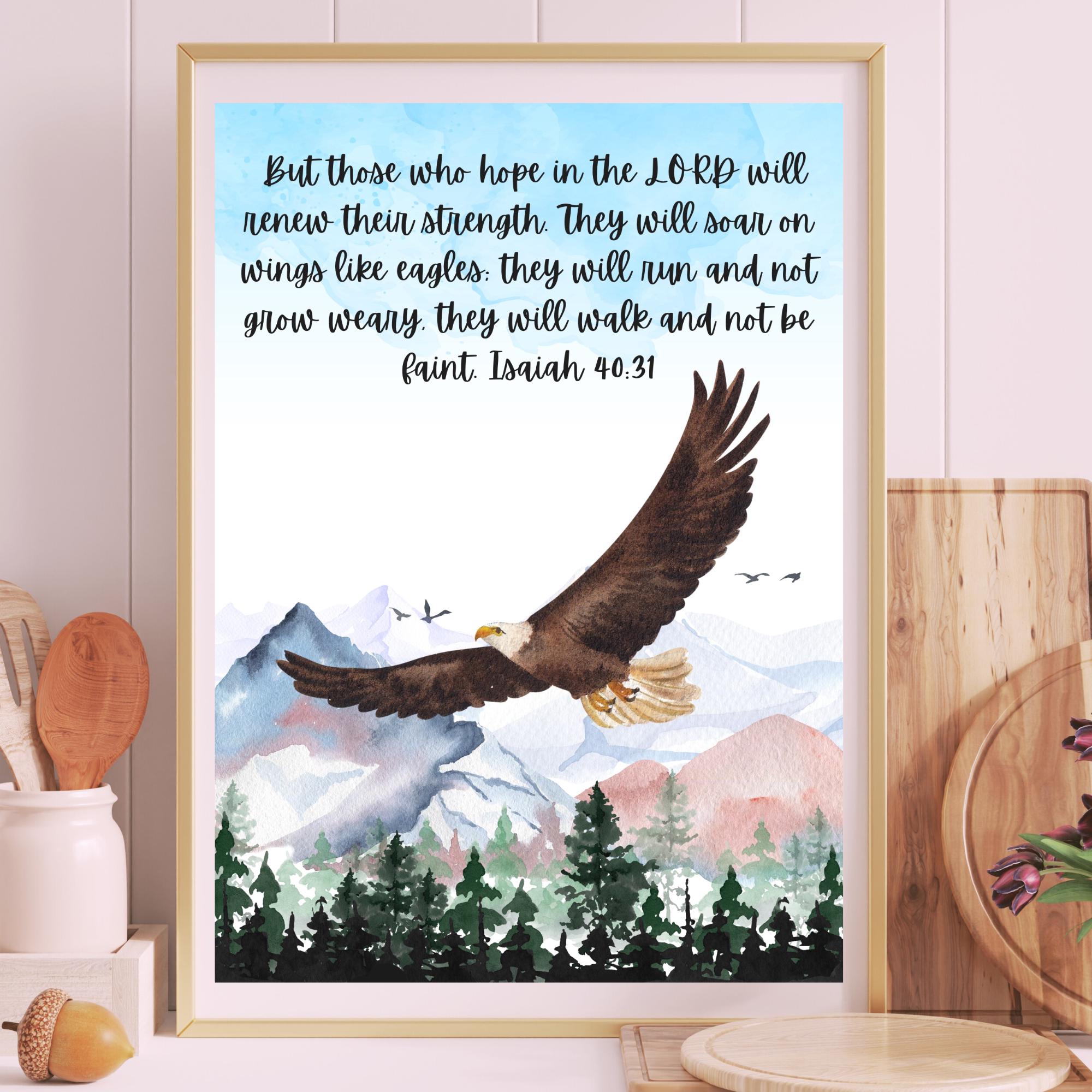 Soaring on Wings Like Eagles | Faith & Freedom Wall Art | Aesthetic ...