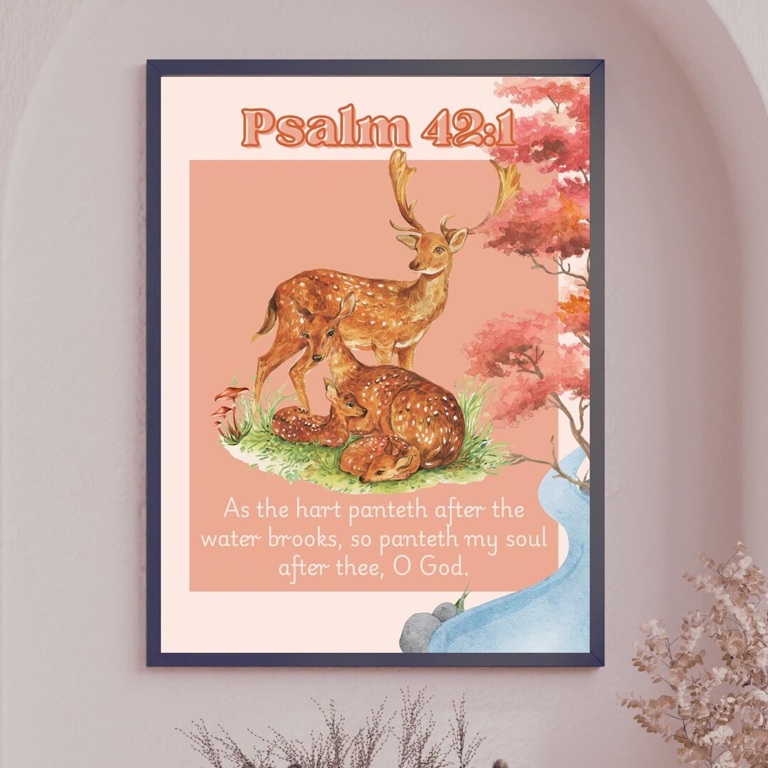 Cottagecore Christian Printable Aesthetic Bible Verse Wall Art Woodland ...