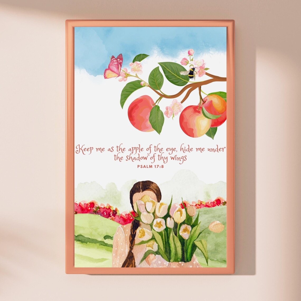 Encouraging Bible Art Cottagecore Digital Download Cute Christian Wall ...