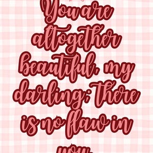 Cottagecore Bible Verse Printable | Song of Solomon 4:7 Art | Farmhouse ...