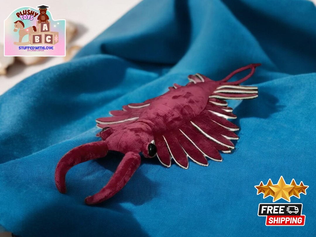 Anomalocaris Plush Toy Realistic Shovel-shaped Sea Creature Handcrafted Soft Stuffed Animal ...