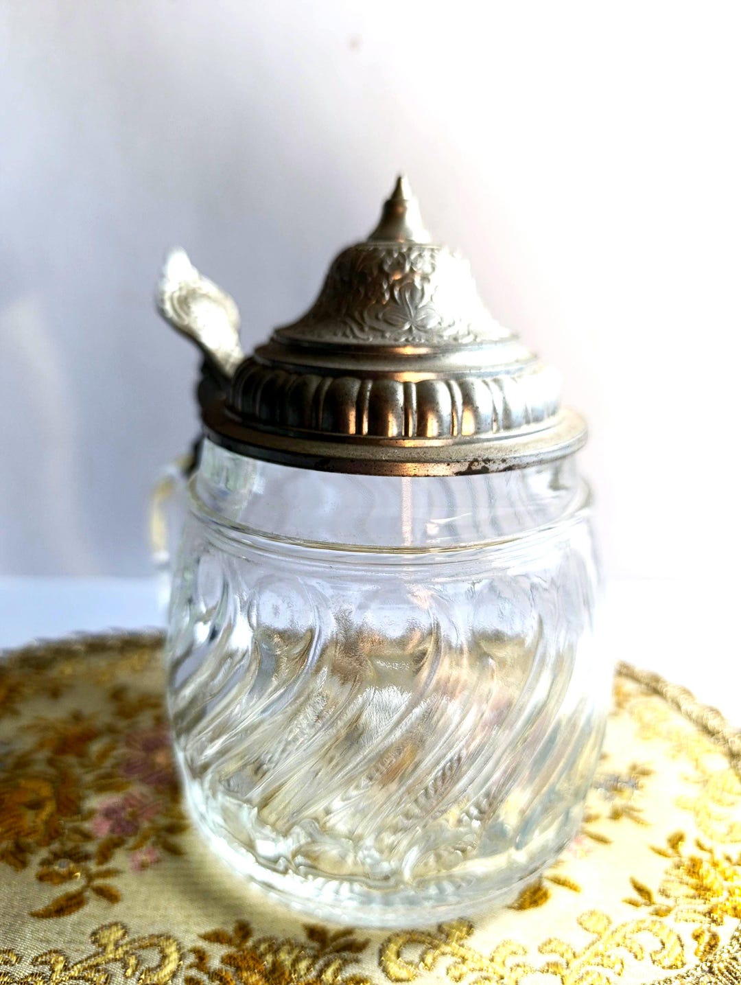 Authentic BMF Bierseide Clear Glass Beer Stein -german Vintage Charm ...