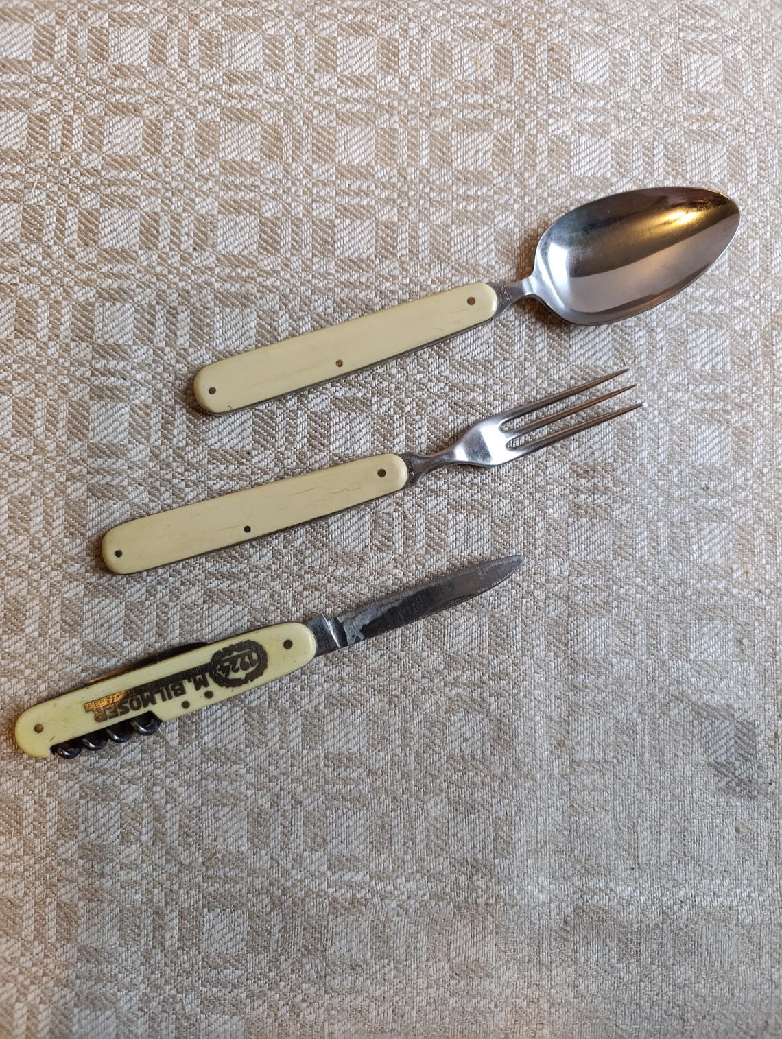 Solingen Travel Cutlery Set in Case,3 Piece Stainless Steel Knife Fork ...