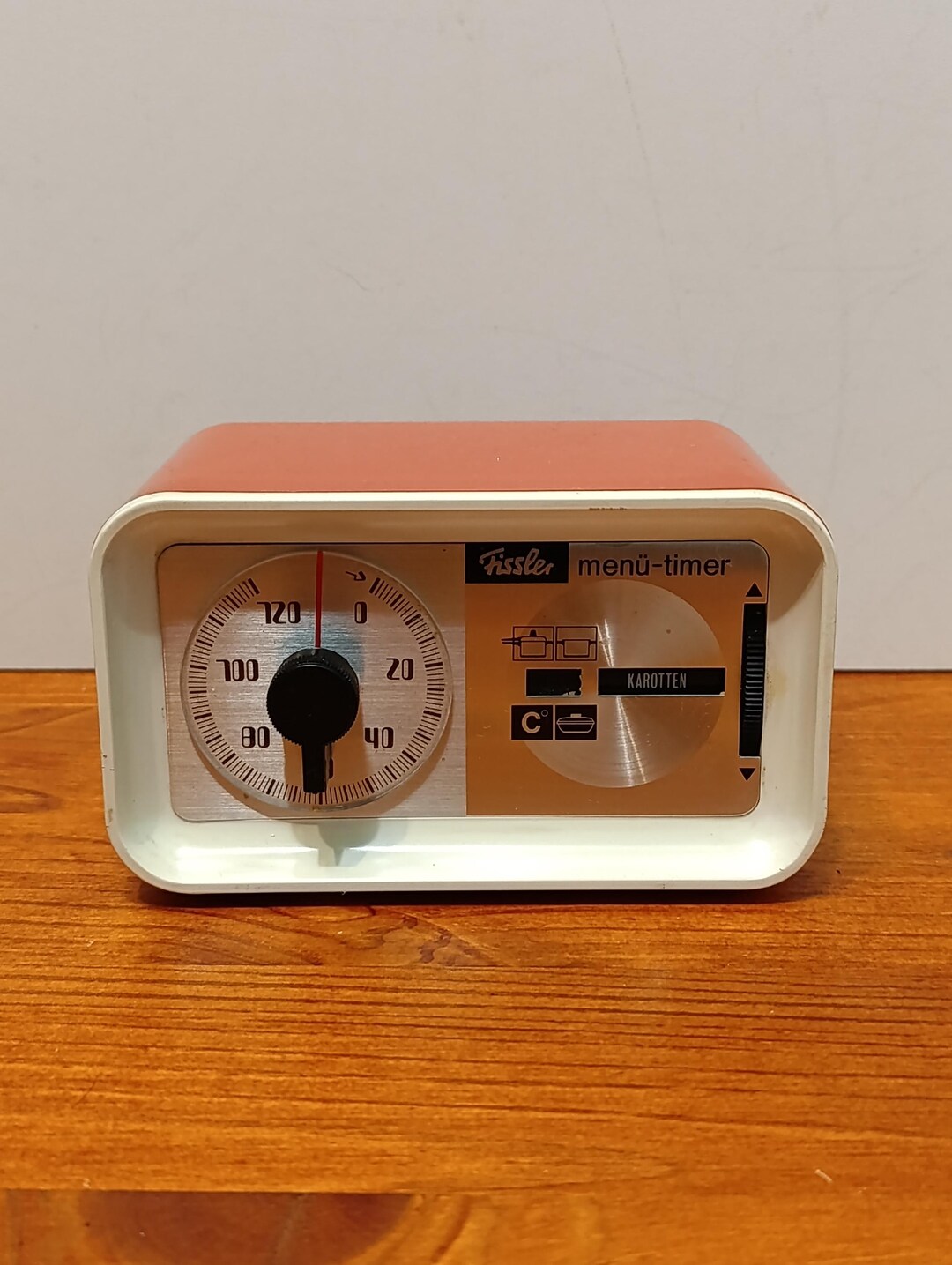 Vintage Fiddler Menu-timer 1970s Orange Kitchen Timer Made in France ...