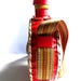 Vintage Handmade Leather Wrapped Flask Set 70s, Decorative Glass Bottle ...