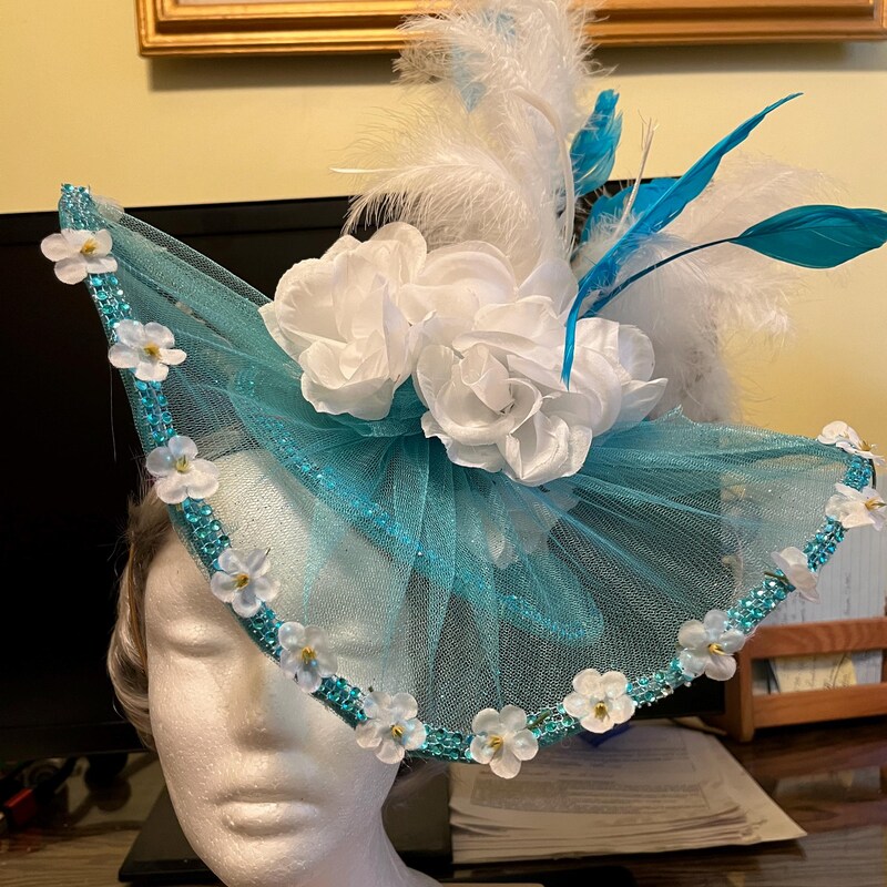 Light Blue Derby Hat - Etsy