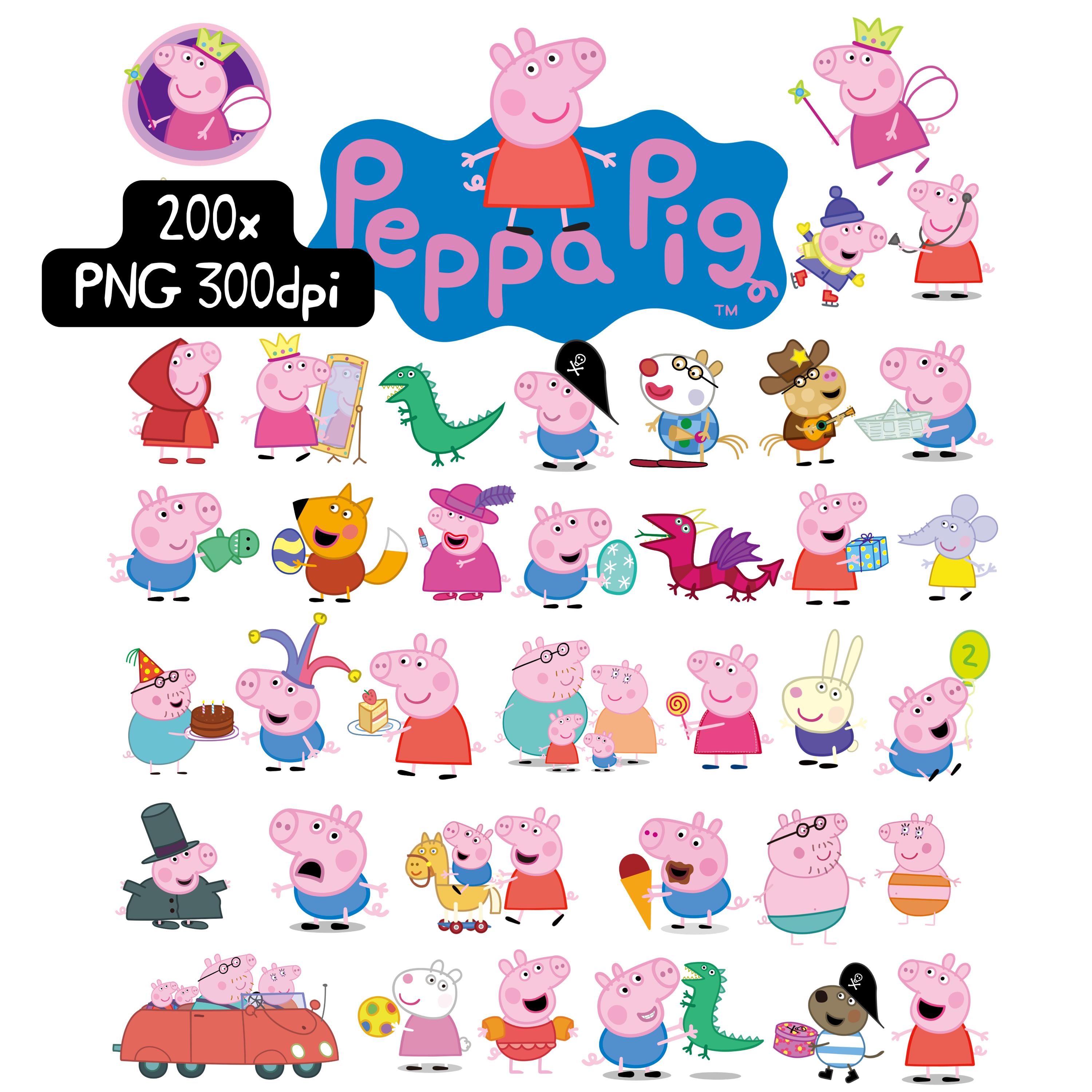Peppa Pig Characters PNG I Digital Print Peppa I Birthday Peppa Pig ...