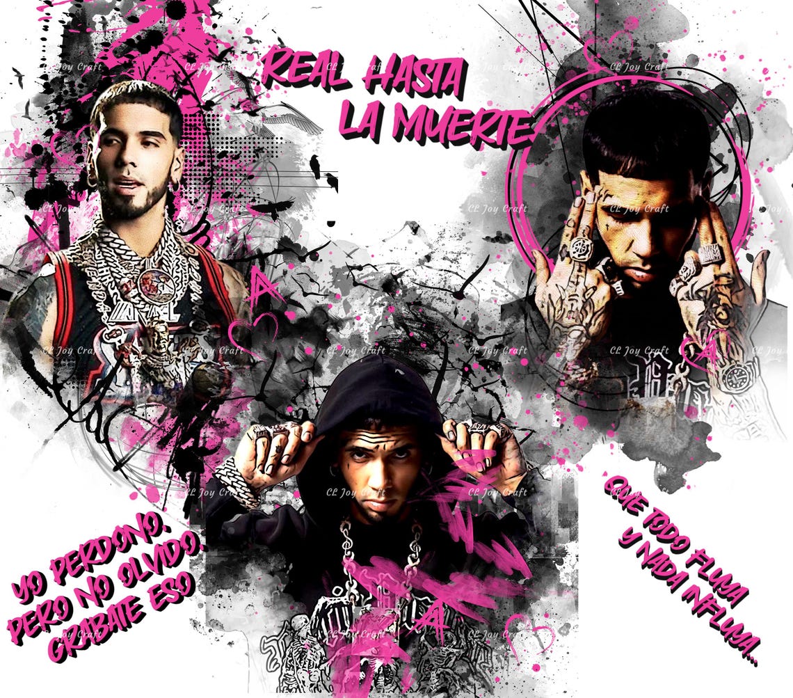 Anuel AA Design | Real Hasta La Muerte - Urban Pink Style 20oz Skinny ...