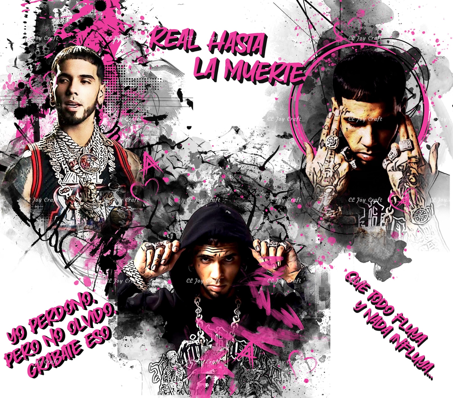 Anuel AA Design | Real Hasta La Muerte - Urban Pink Style 20oz Skinny ...