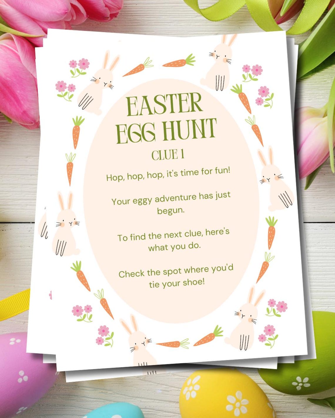 Printable Easter Egg Hunt Clue Cards | 10 Fun Rhyming Riddles | Instant ...