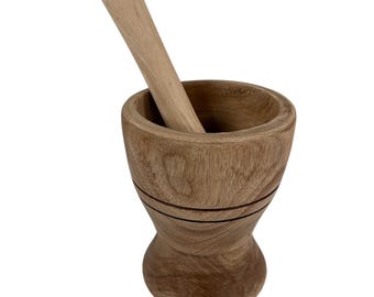 Wooden Mortar & Pestle - Etsy