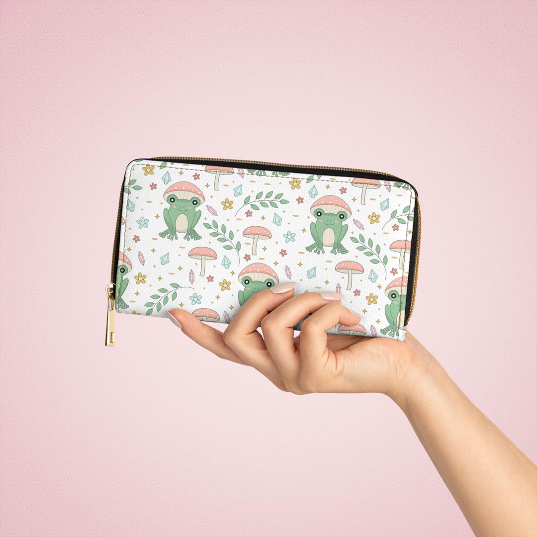 Cottagecore Frog Wallet, Boho Forest Pattern, Cute Wallet for Women ...