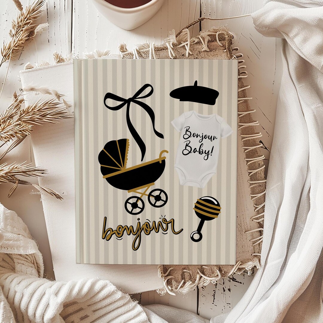 Personalized Bonjour Baby Pregnancy Journal: Hardcover Memory Book - Etsy