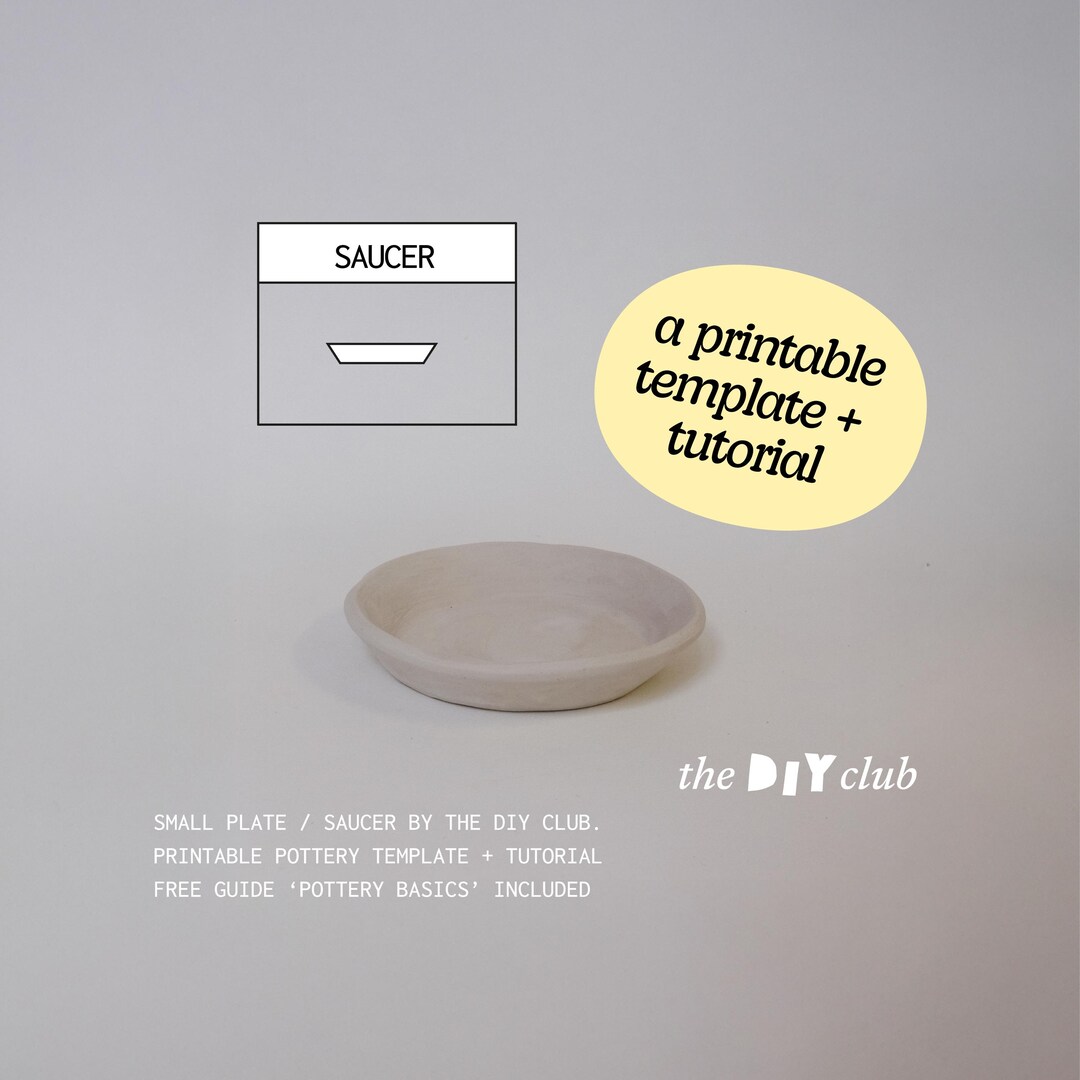 Pottery Template Tableware: Small Plate / Saucer (DIY Ceramics Tutorial ...