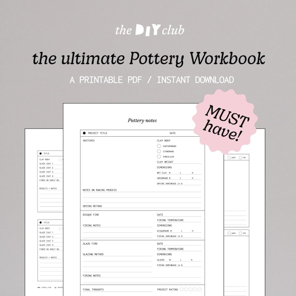 Pottery Notebook - Etsy