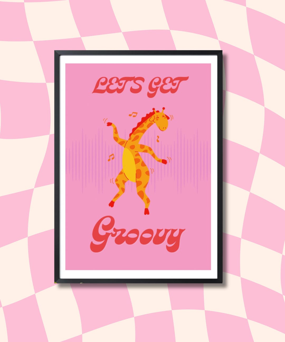 Groovy Vibes: Dancing Giraffe Printable Wall Art - Etsy