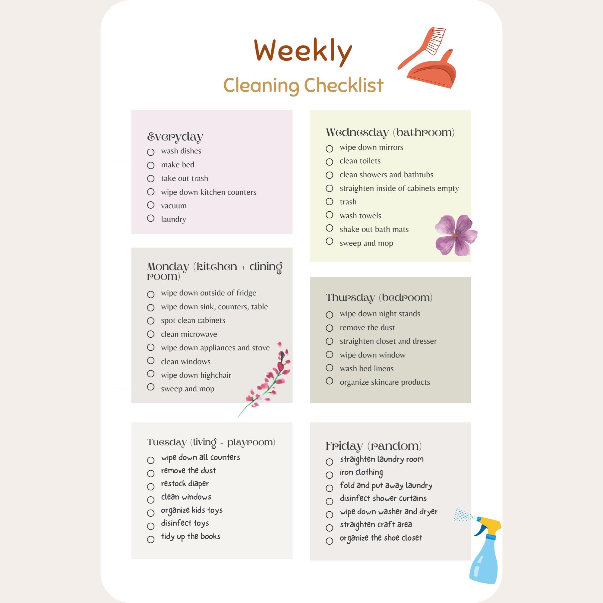 Kids to Do Chart, Kida Daily Checklist, Morning Afternoon and Evening ...