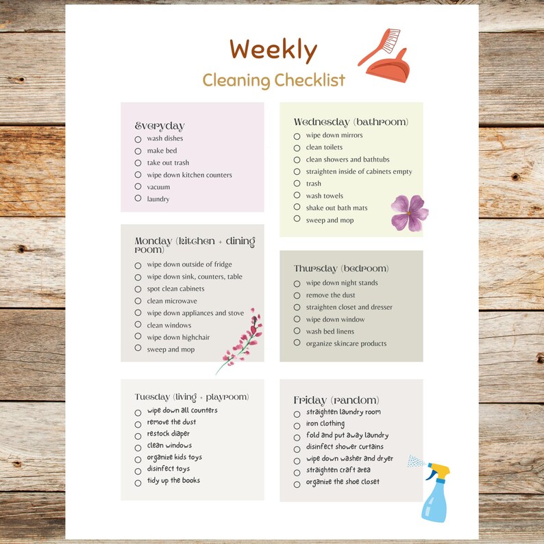 Kids to Do Chart, Kida Daily Checklist, Morning Afternoon and Evening ...