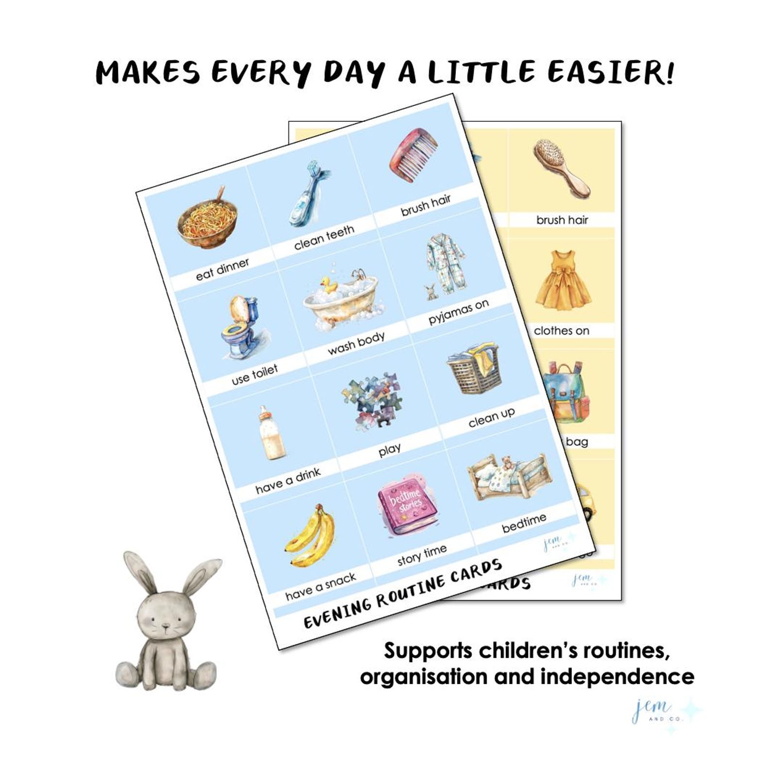 Daily Routines Visual Cards for Children - Etsy