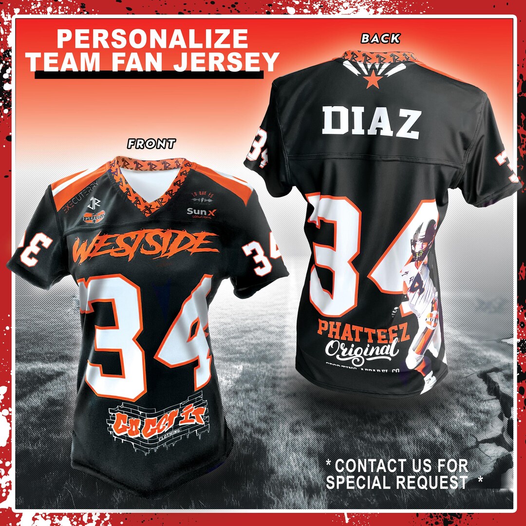 Custom Team Fan Jersey: Personalized Sports Jersey - Etsy