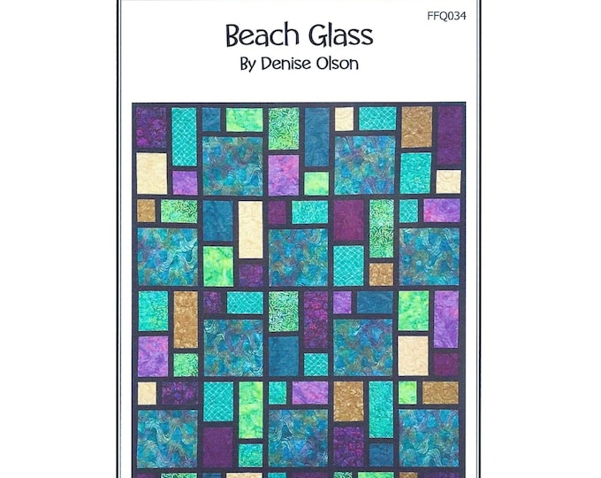 Beach Glass Quilt Pattern Uses 10.5" Squares and Fabric Fat Quarters ...