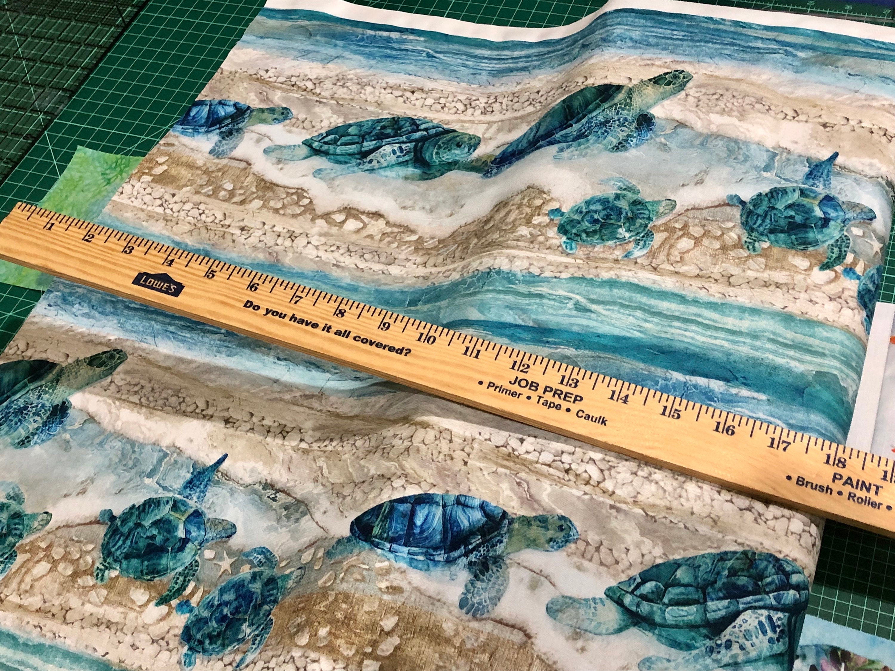 Coastal Sea Turtles Beach Sand Ocean Fabric by the Yard or - Etsy UK
