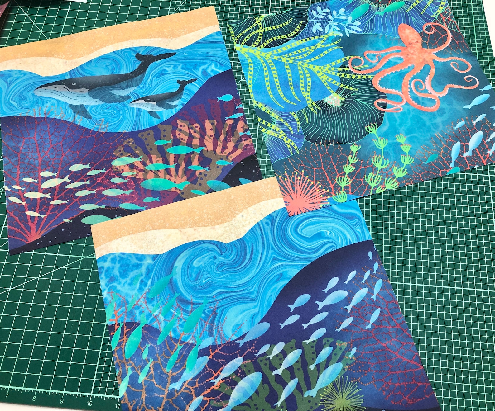 Hawaiian Volcano Mauna Kea Fabric Panel Big Island Quilt Block Taro ...