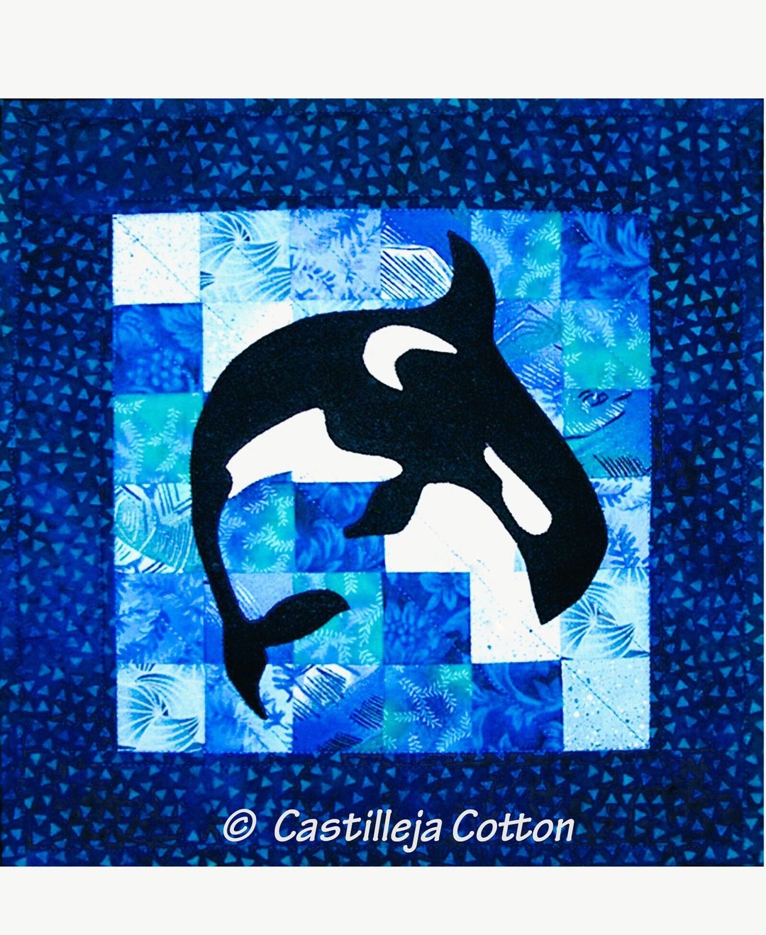 Orca Whale Jumping for Joy Digital Quilt Pattern .PDF Download Ocean ...