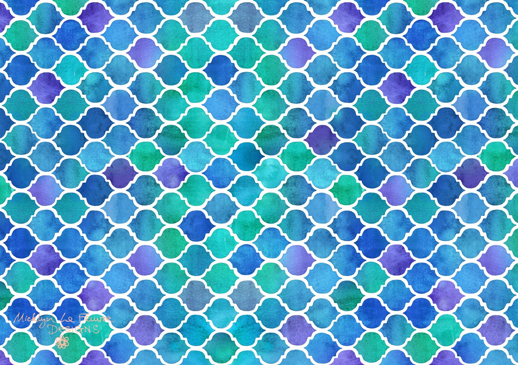 Watercolor Ocean Water Fabric Beach Seaside Blue Green Coastal | Etsy