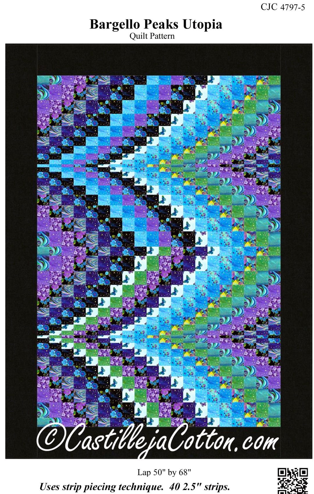 Beach Ocean Waves Bargello Peaks Utopia Digital Quilt Pattern .PDF ...