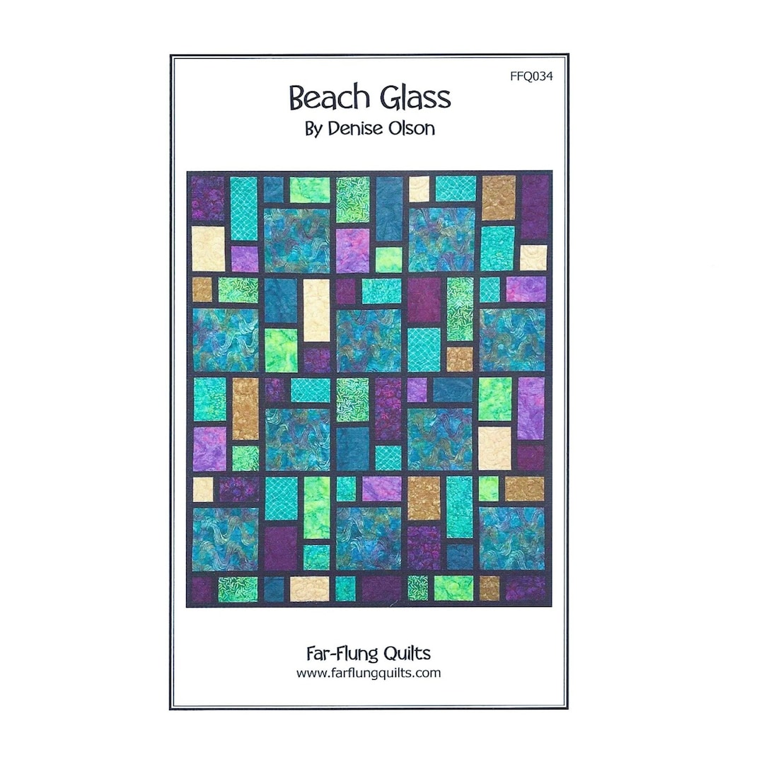 Beach Glass Quilt Pattern Uses 10.5" Squares and Fabric Fat Quarters ...