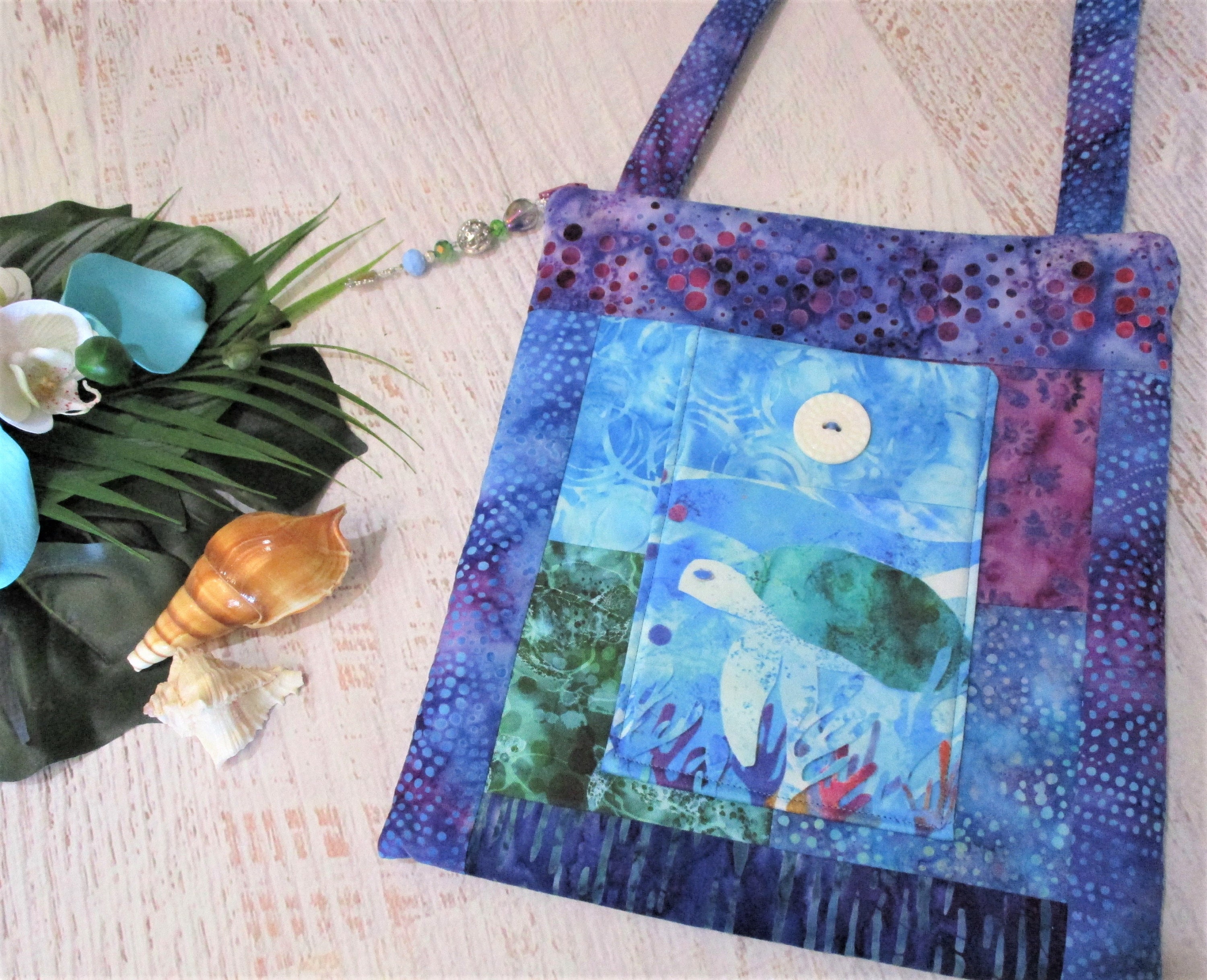 Sea Turtle Fabric Quilt Panel Tropical Reef Ocean Water | Etsy