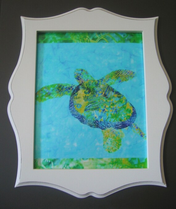Sea Turtle Coastal Beach Art Print 8x10 11x14 Metallic or | Etsy