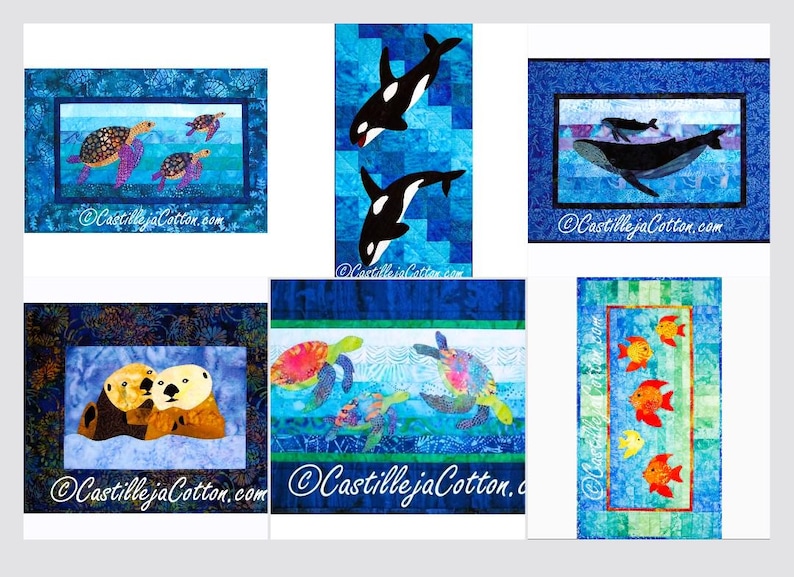 Orca Whales Dive Deep Ocean Quilt Pattern Digital .PDF Download~ Pieced ...
