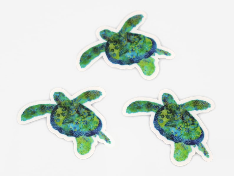 SEA TURTLE Sticker Set Hydro Flask Car Decal Sports Water Bottle Laptop ...