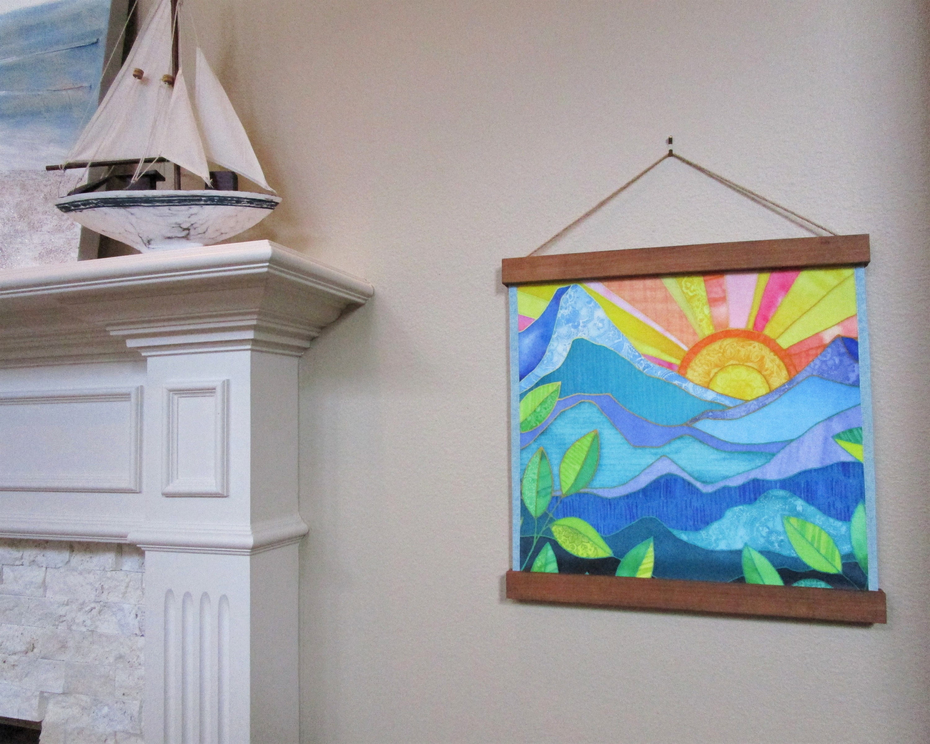 Sunrise in Paradise Fabric Panel Mountains ~ Hawaii Island Sunrise ...