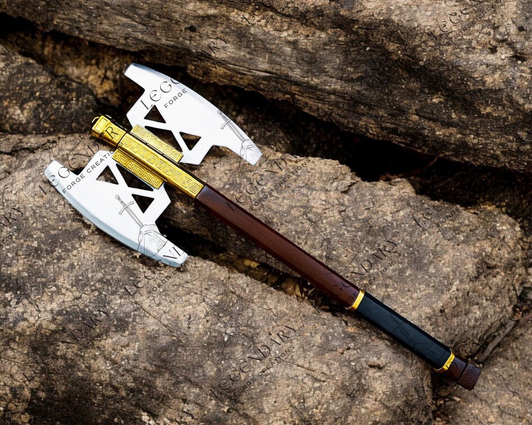 Gimli Battle Axe Replica Epic Silver Edition - Handmade Fantasy Weapon ...