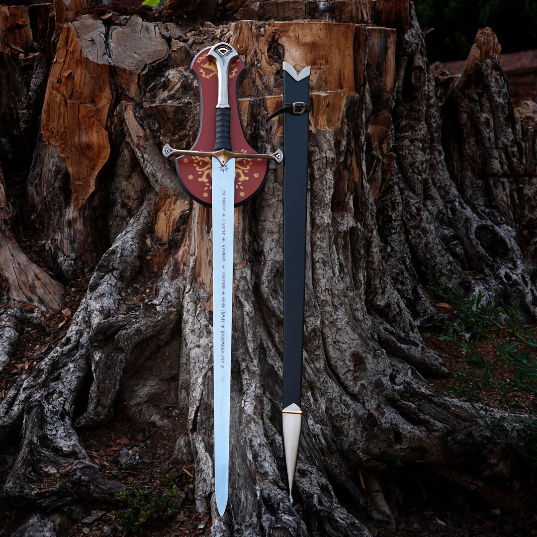 ANDURIL Sword of Strider Custom Engraved LOTR Sword King Aragorn Ranger ...