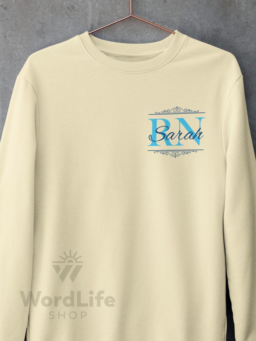 Personalized RN Sweatshirt, Custom Name Nurse Apparel - Etsy