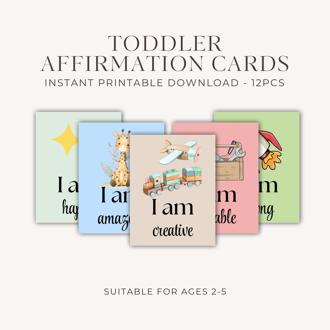 Affirmation Cards for Growing Toddlers - Etsy