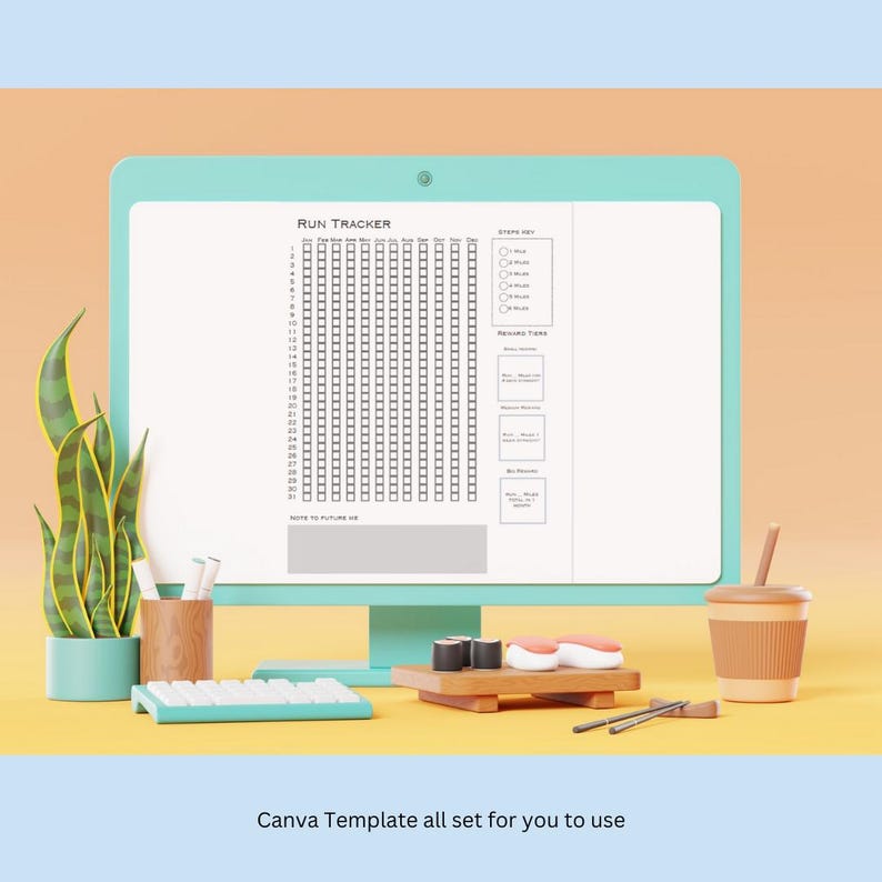 Run Tracker Printable, Editable Running Rewards Template, Stay ...