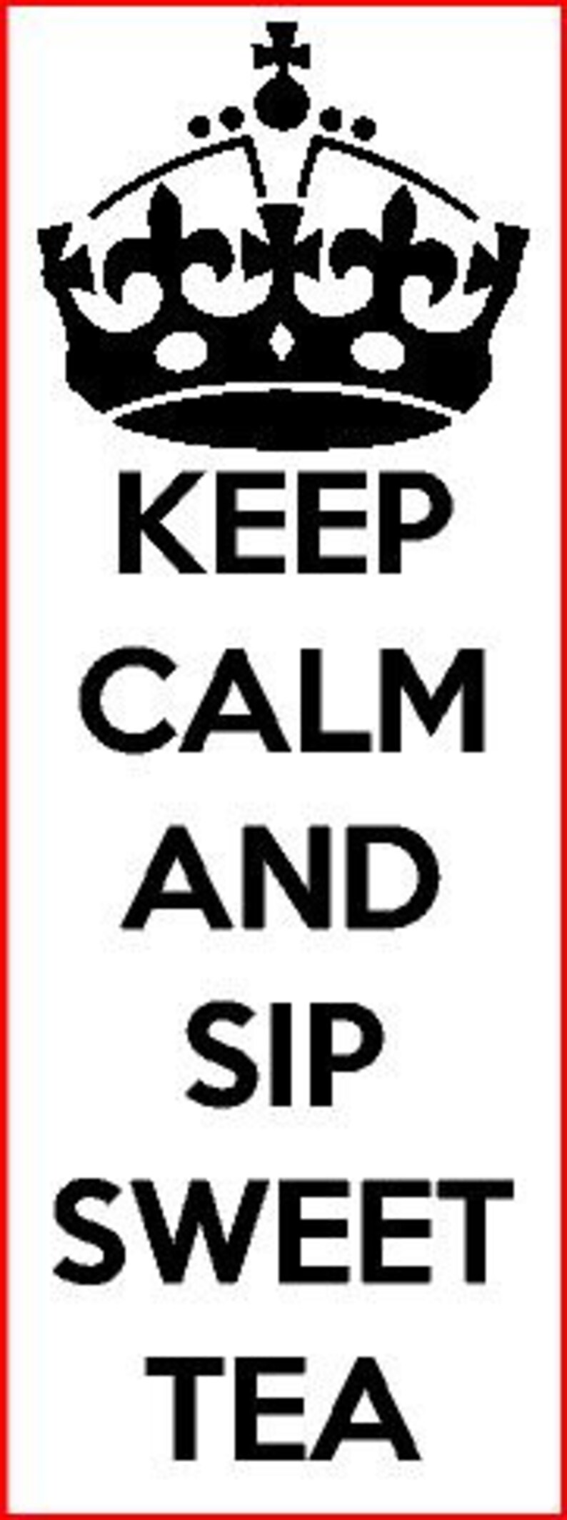 Keep Calm and Sip Sweet Tea Vinyl Wall Decal 4x11 Removeable Wall Vinyl ...