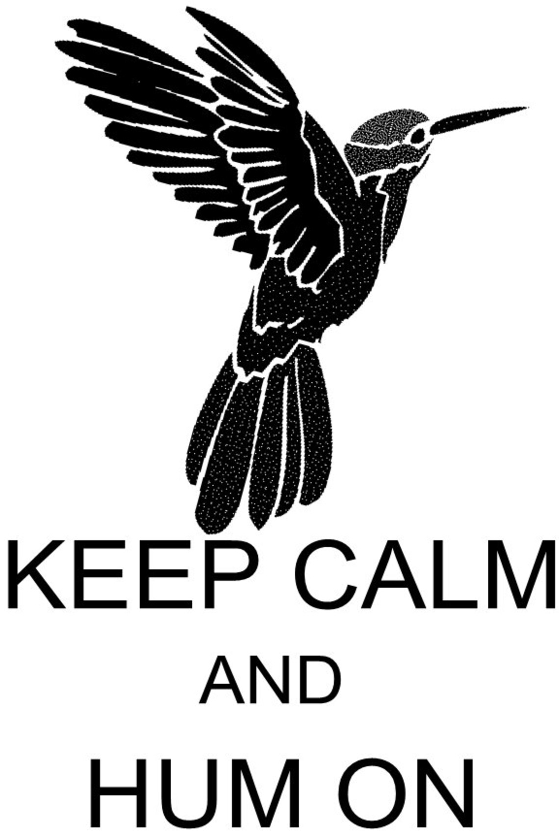 Music Decal KEEP CALM and Hum on Hummingbird Decal 3x7 Laptop Netbook ...